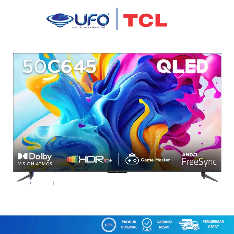 Jual TCL 50 Inch Led Smart TV 4K QLED HDR 10+ Dolby Vision Atmos 50C645 ...