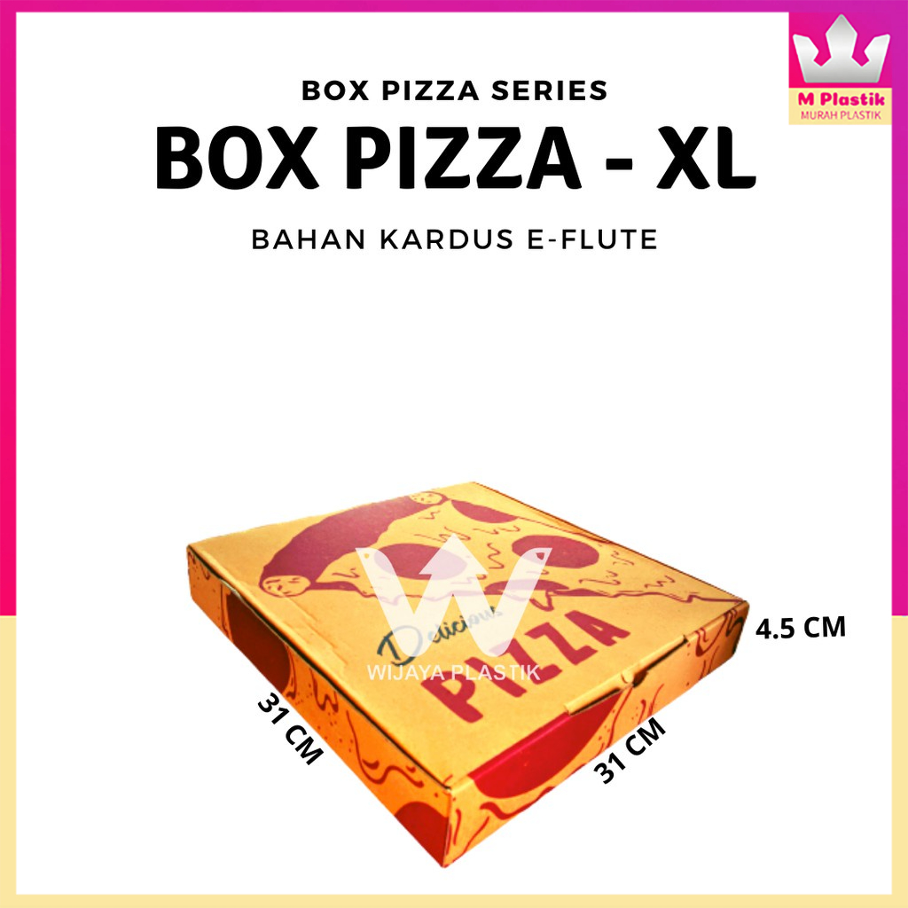 Jual Box Pizza ( XL ) 31x31 ( Polos & Motif ) --- @Pcs | E FLUTE dus ...