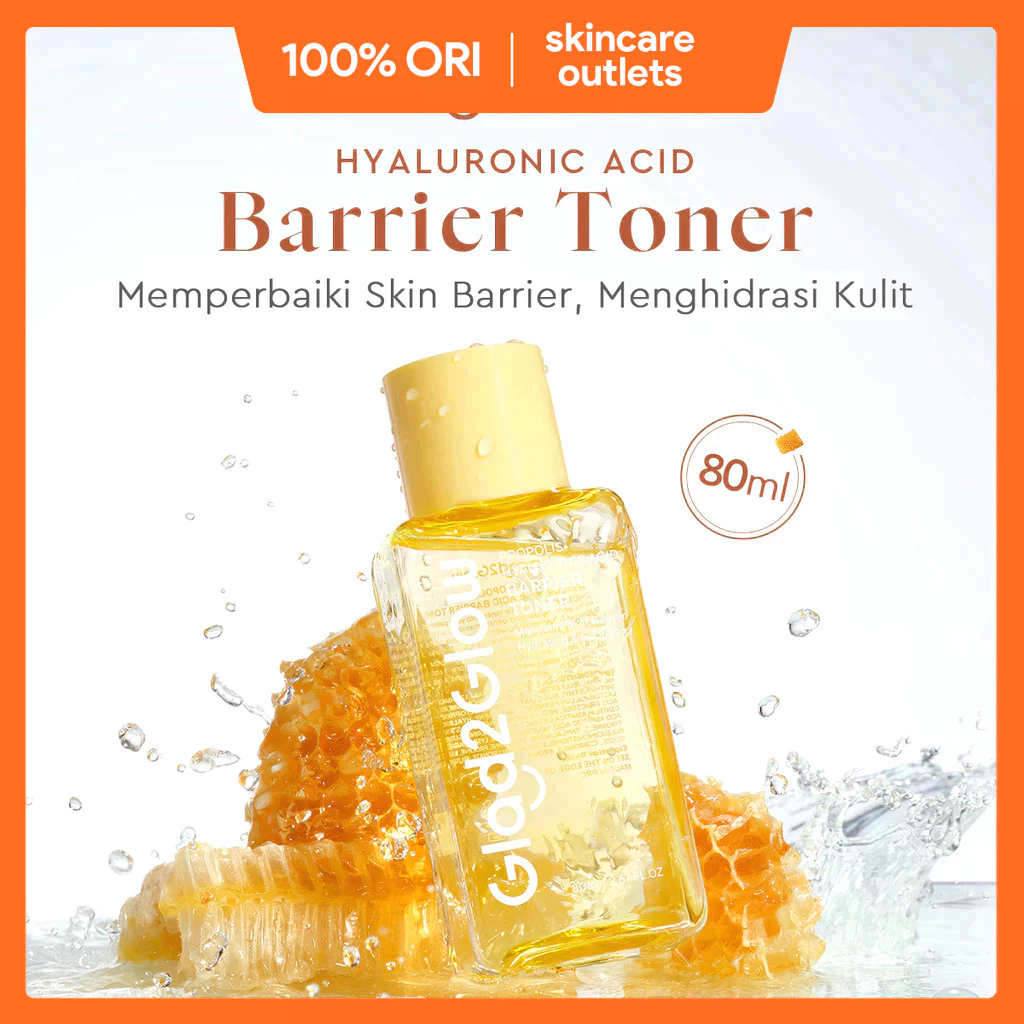 Jual [New Launch] [Big Size 80ml] Glad2Glow Propolis Hyaluronic Acid Barrier Essence Toner 80ml ...