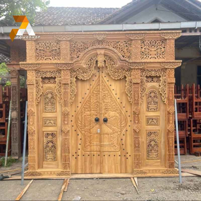 Jual gebyok jati ukiran pintu sketsel ukiran jati pintu antik ukiran ...