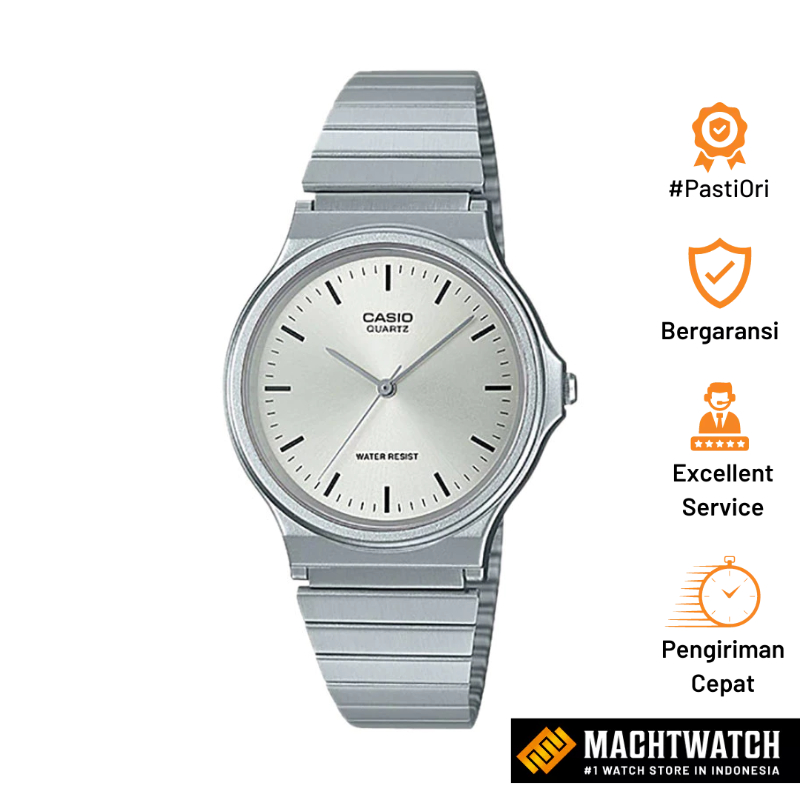 Jual [YEAR END SALE] Jam Tangan Unisex Casio General MQ-24D-7EDF Silver Dial Stainless Steel ...