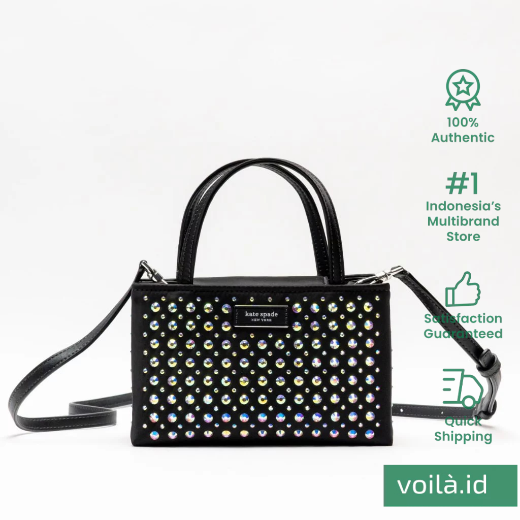 Jual Sam Icon Crystal Embellished Mini Tote Black | Shopee Indonesia