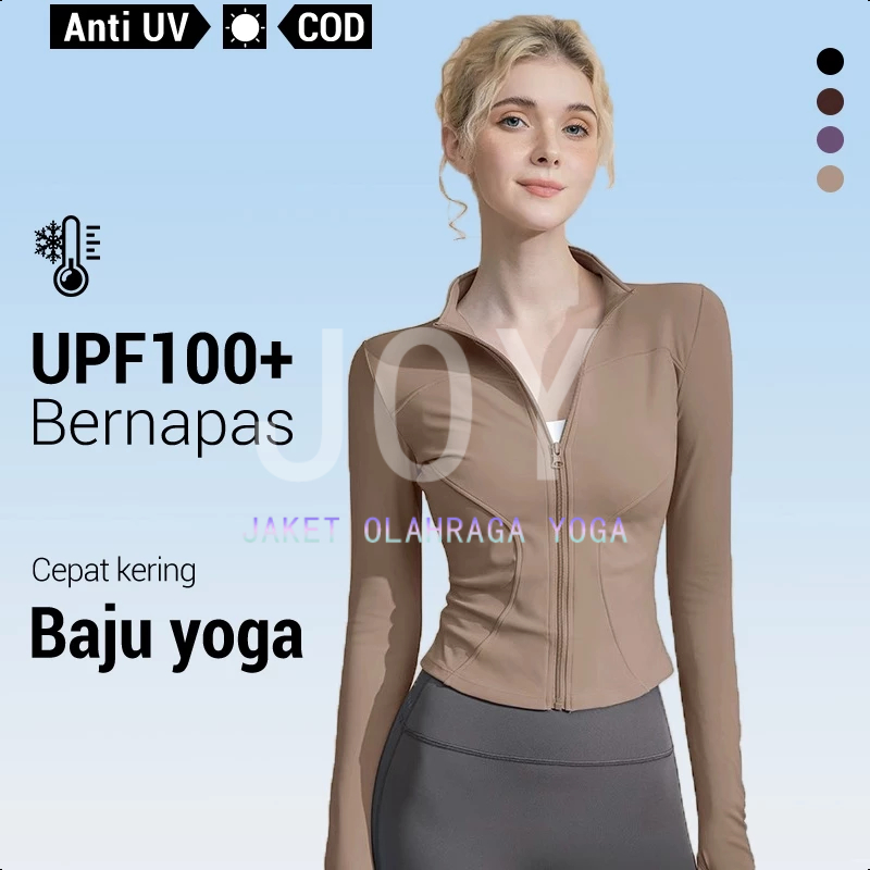 Jual Jaket Yoga Jaket Anti Uv Wanita Jaket Olahraga Yoga Atasan Mantel Olahraga Wanita Gym Yoga ...