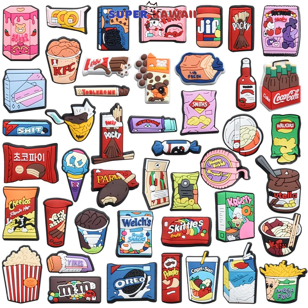 Jual SK 321 - Hot Toys kartun Jibbitz crocs charms tema makanan snack ...