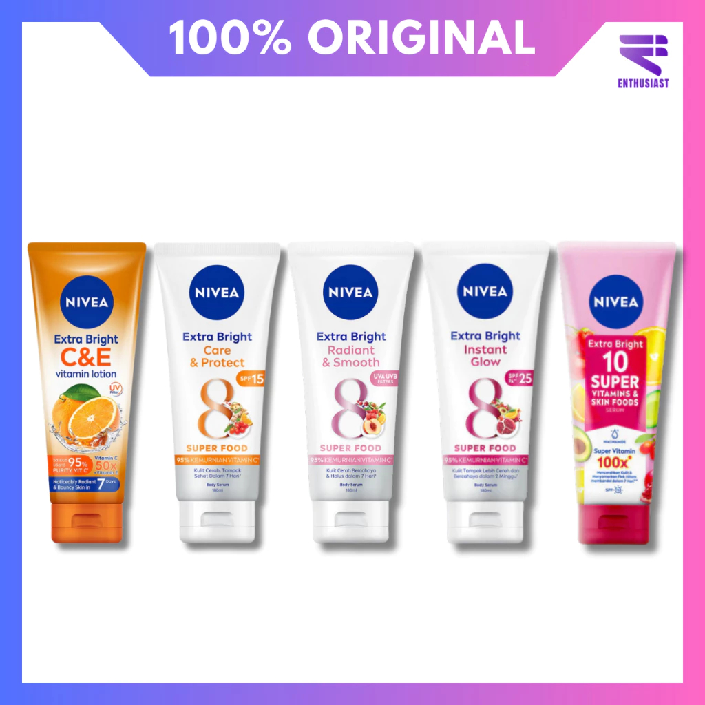 Jual Nivea Body Lotion & Body Serum Extra Bright Series 320ml, 190ml ...