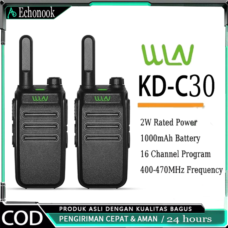 Jual 【COD】HT Satuan WLN KD-C30 Walkie Talkie Handy Talky Black 2 Unit ...