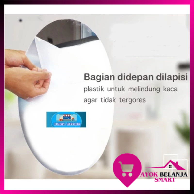 Jual ABS Stiker Cermin Kaca Dinding Anti Pecah 20 x 19 CM Acrylic Kaca ...