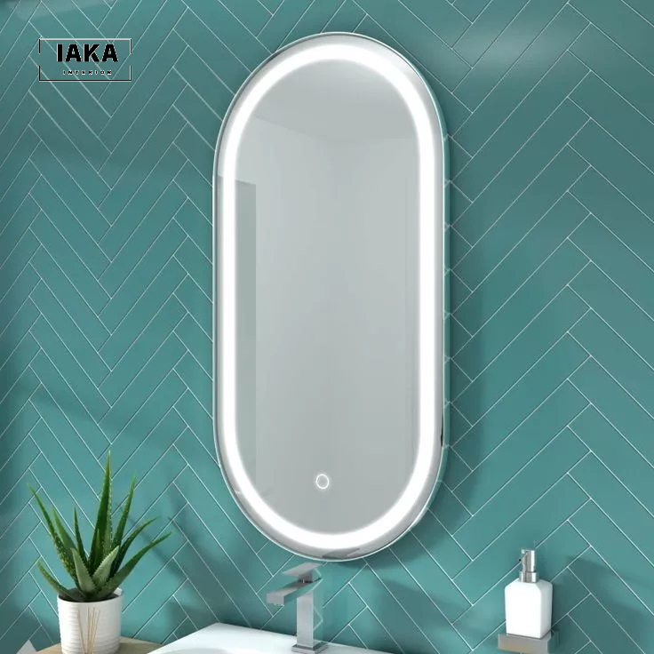 Jual CERMIN LED Sanblast Touchscreen OVAL KAPSUL DINDING AESTEHTIC ...