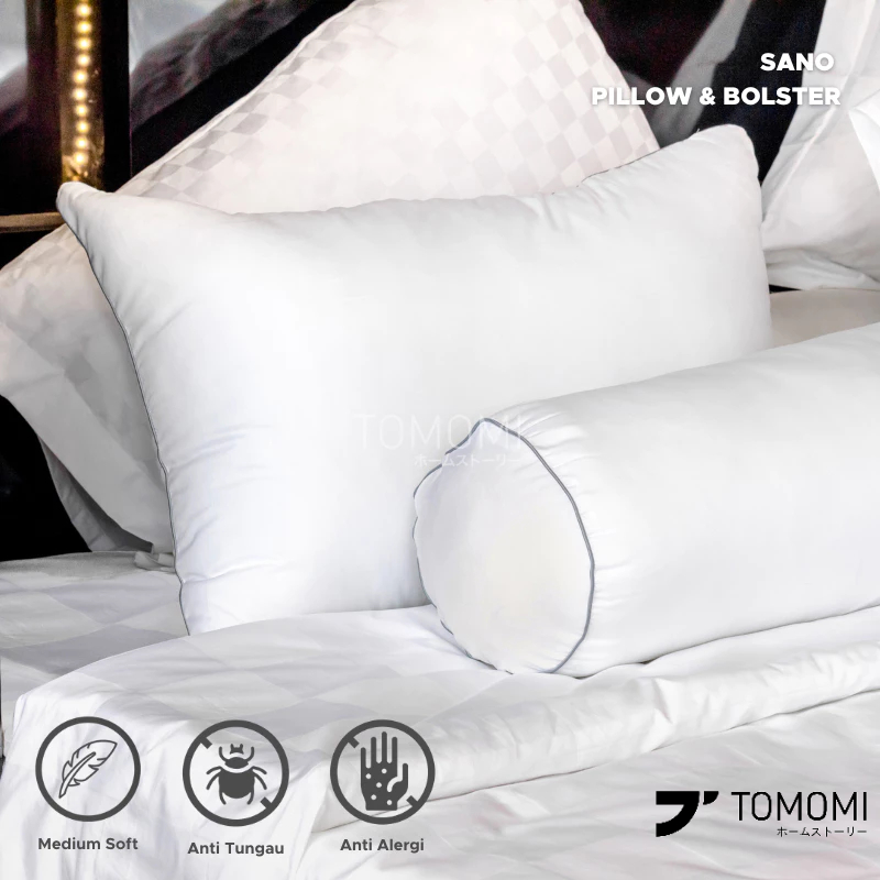 Jual TOMOMI - Sano Pillow & Bolster Set Holow Fiber Bantal & Guling | Shopee Indonesia