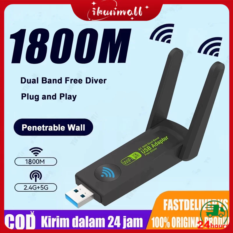 Jual USB WIFI Adapter MT 7601 Untuk dongle wifi set top box Penangkap 1800 mbps TV box | Shopee ...