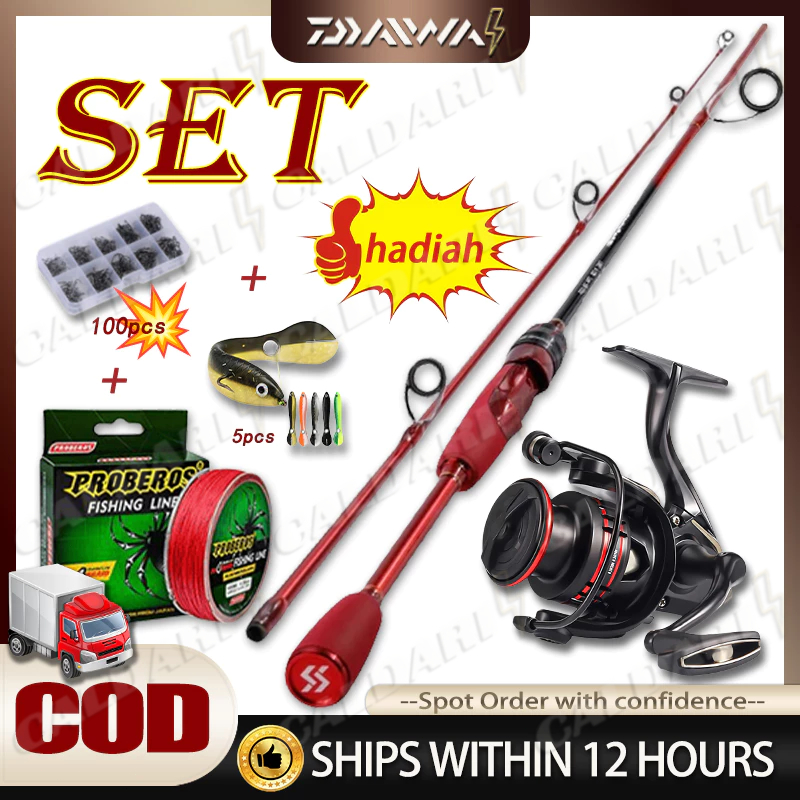 Jual DAIWA Bisa Set Pancing Joran Laut Daido 1.8m/2.1m Joran Pancing ...
