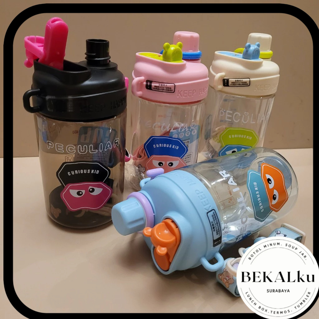 Jual Botol Minum Anak Plastik Transparan Karakter Botol Minum Tenteng ...