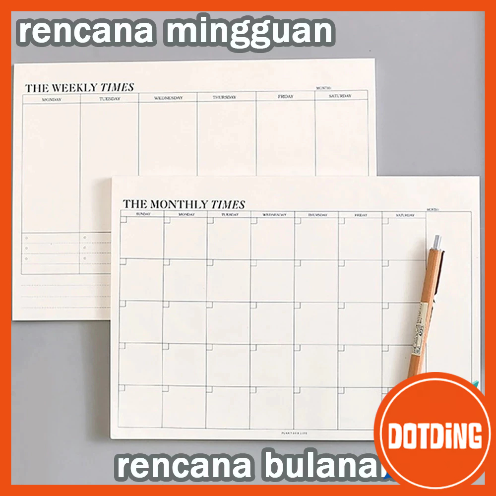 Jual [COD] 2025 Planner 60 Lembar Catatan Buku Bulanan Mingguan Daily ...
