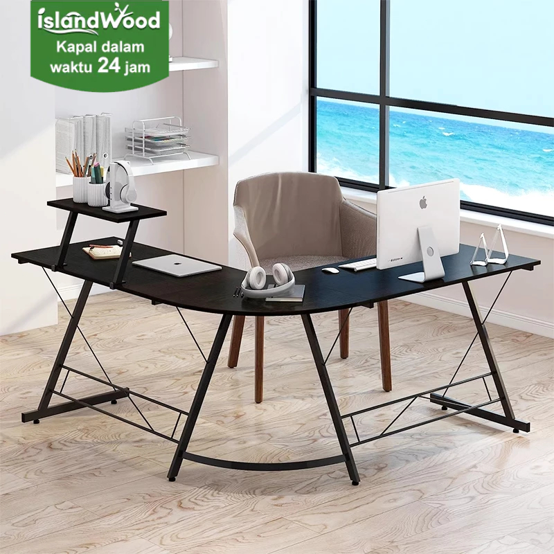 Jual Meja L Meja Kantor Serbaguna Meja Belajar Murah L shaped Desk Meja ...