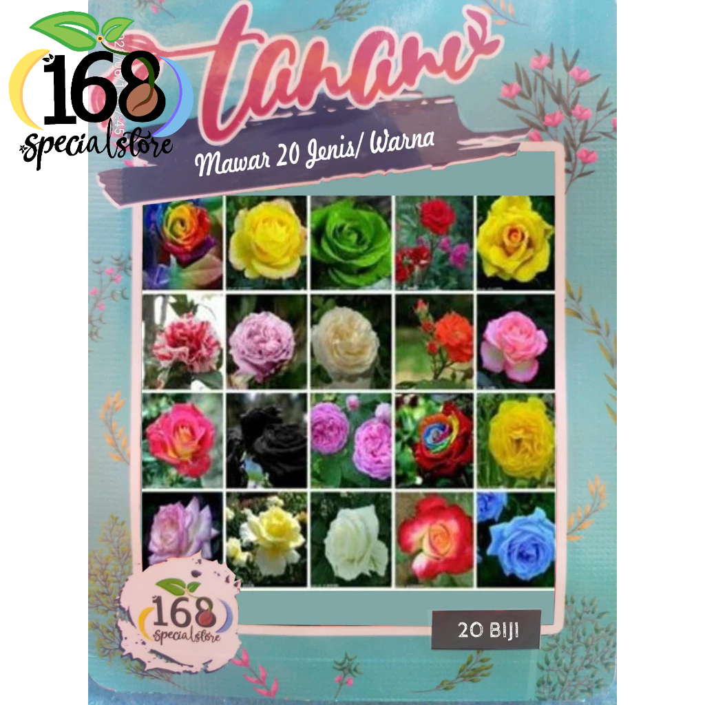 Jual Benih Bibit Biji Bunga Mawar 20 Warna (1 Pieces / Color) | Shopee ...