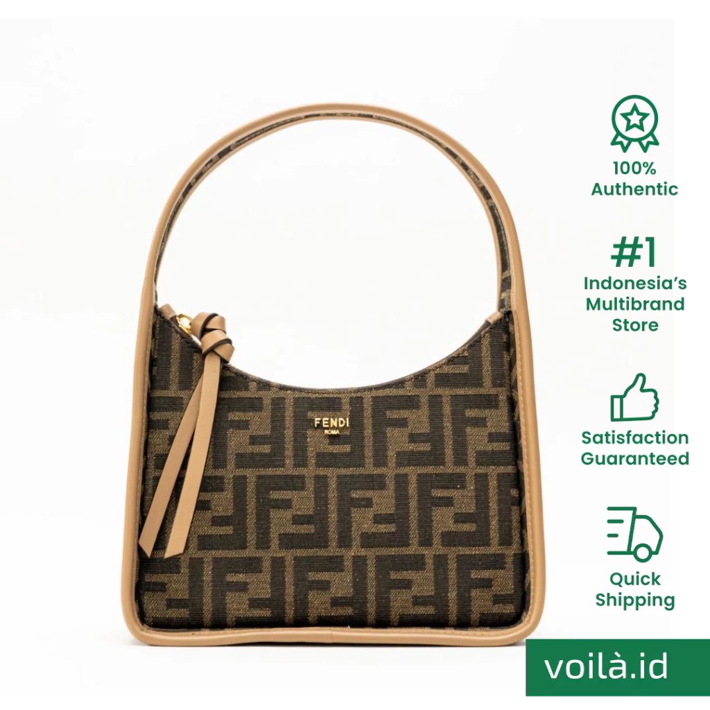 Jual Fendi FF Fendessence Fabric Mini Bag Brown | Shopee Indonesia