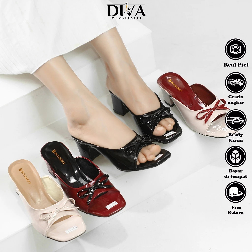 Jual Sepatu Sandal Wanita Heels Pesta Wedding Elegan Kekinian MS 32 ...