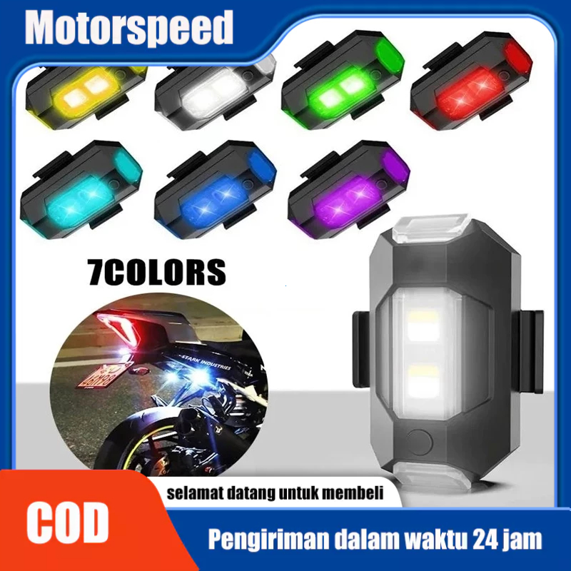 Jual Motorspeed Lampu Peringatan Kecelakaan LED Flasher Sepeda Motor ...