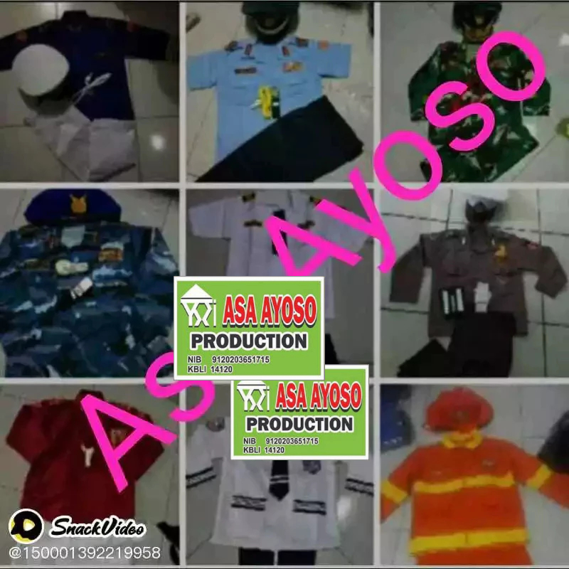 Jual Merk ASA AYOSO PRODUCTION BAJU ANAK LAKI LAKI SERAGAM TENTARA-bahan lembut kwalitas fery ...