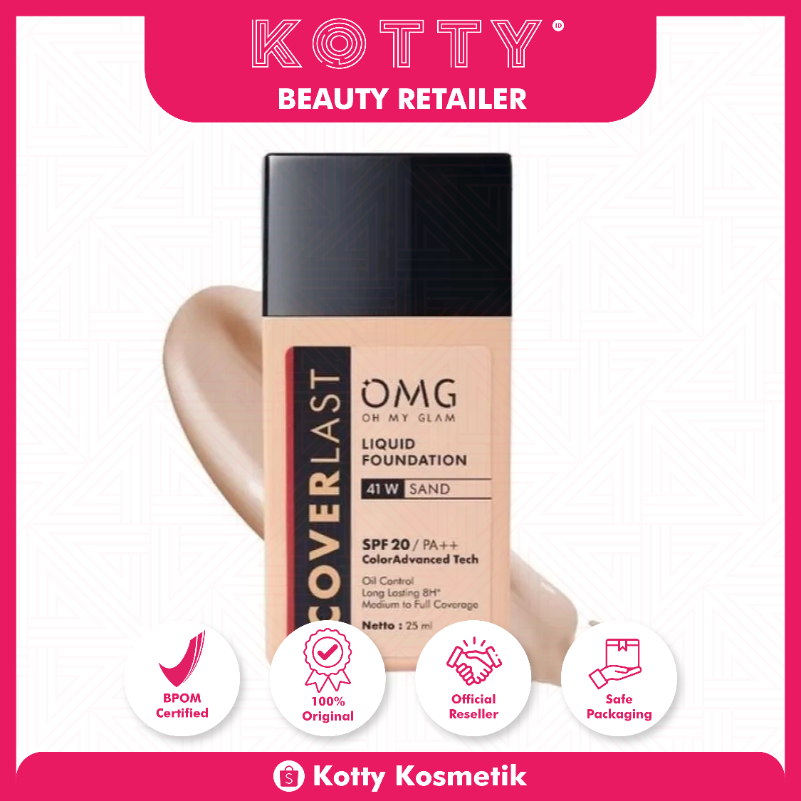 Jual Kotty Kosmetik - OMG Oh My Glam Coverlast Liquid Foundation - Alas ...