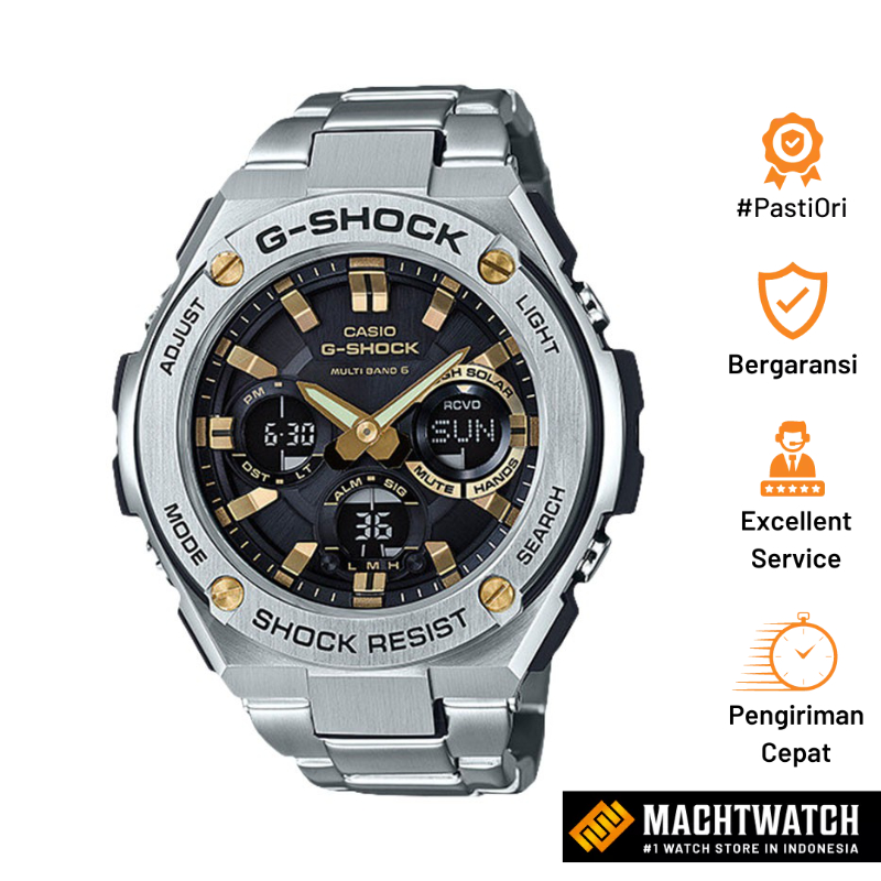 Jual Jam Tangan Pria Casio G-Shock G-Steel GST-W110D-1A9JF Tough Solar ...