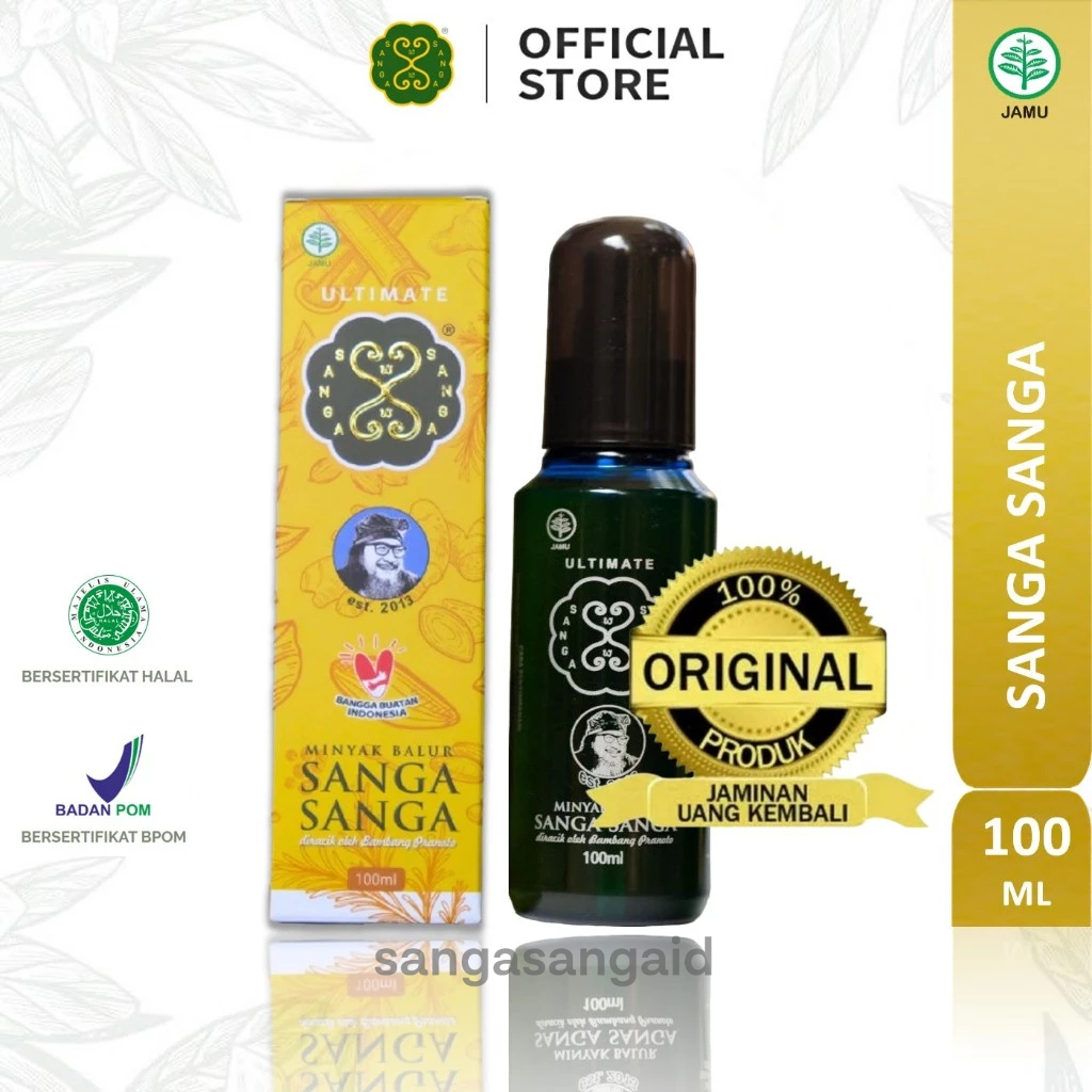 Jual Minyak Sanga Sanga Herbal Organic 100ml Kutus Kutus Aksara Bali