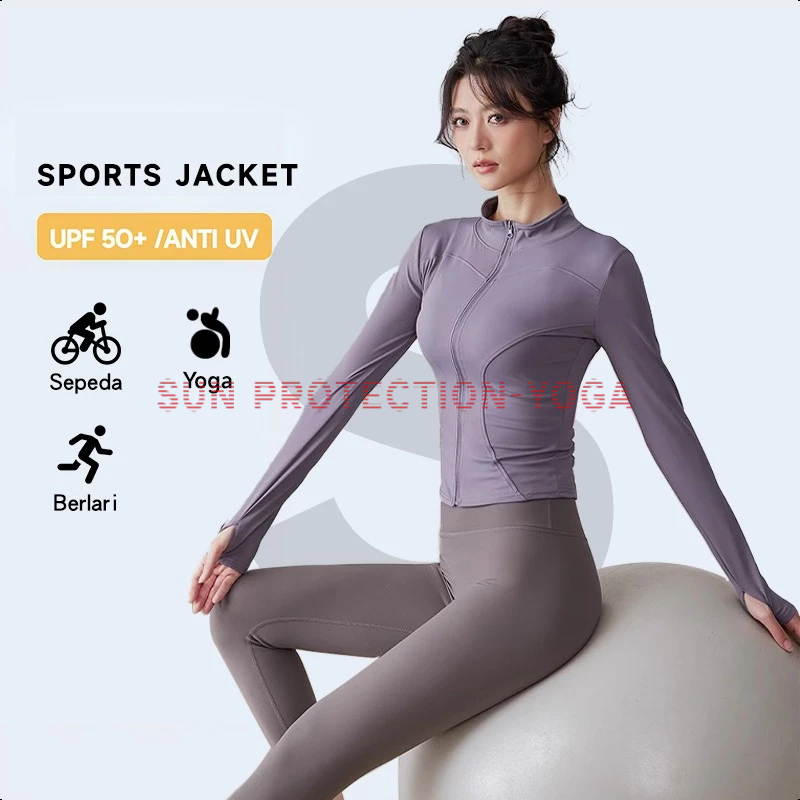Jual Baju Olahraga Wanita Jaket Anti UV Wanita Baju Olahraga Breathable Outdoor Cepat Kering ...