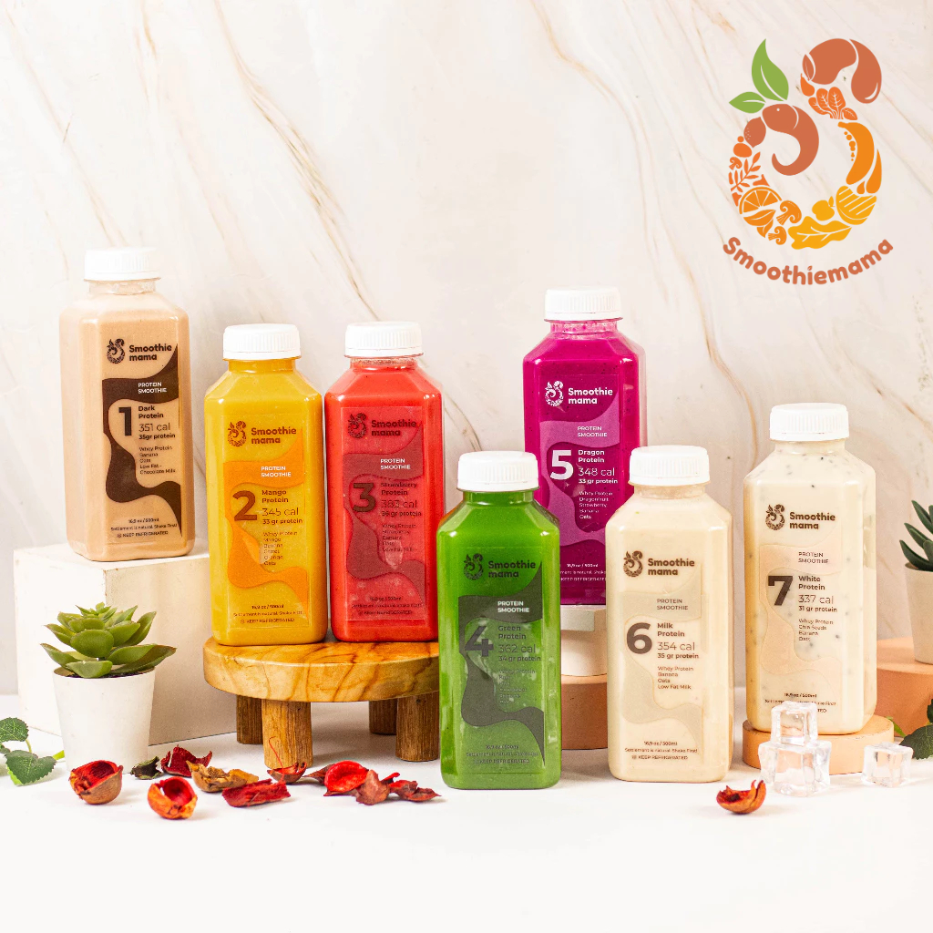 Jual SMOOTHIEMAMA Paket Protein Smoothie 7 Botol Jus Kental | Shopee ...