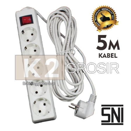 Jual Colokan Kabel Listrik SNI 3/4/5 Lubang 5 Meter | Shopee Indonesia