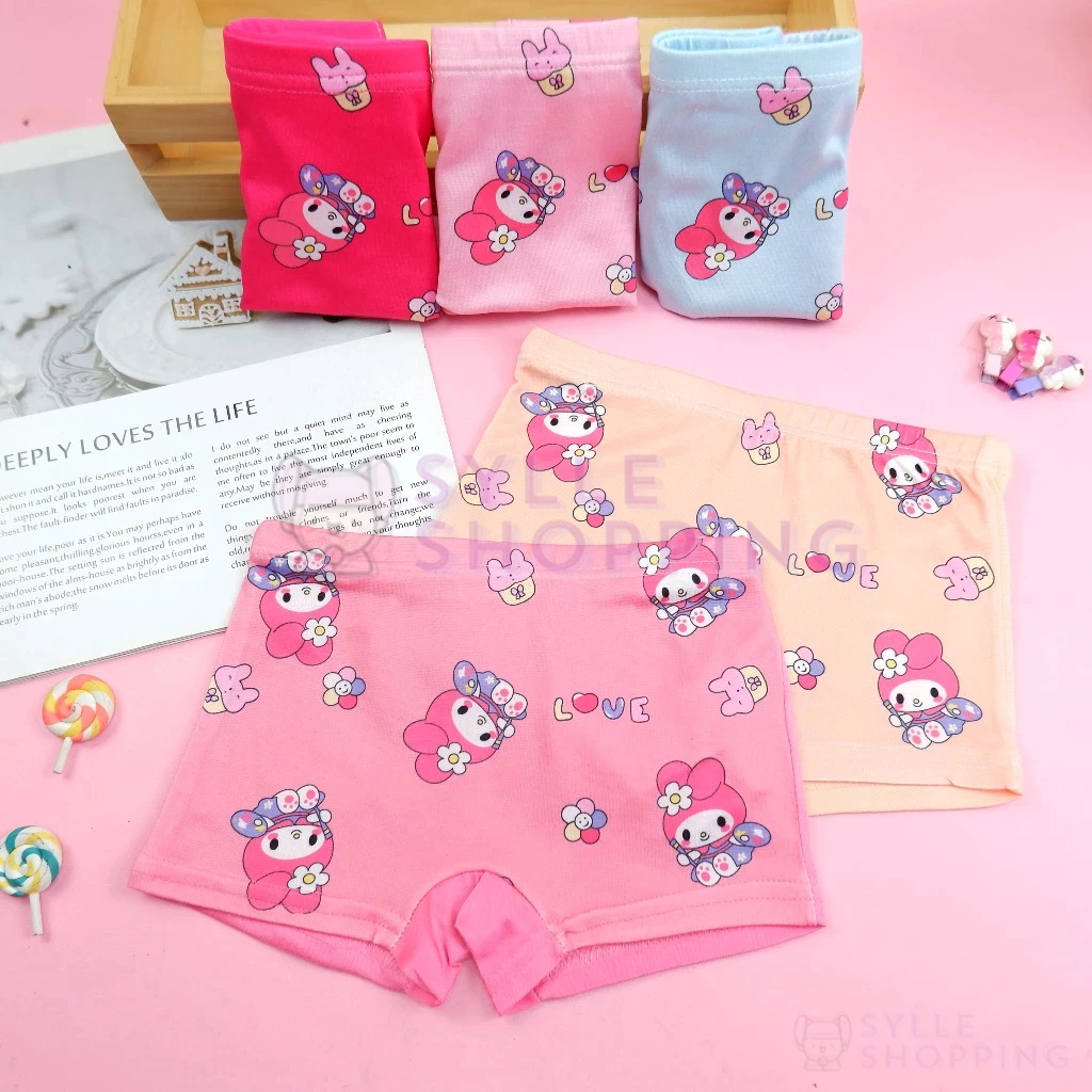 Jual Sylle - Boxer Anak Perempuan Cewe Motif Melody Imut Celana Dalam ...