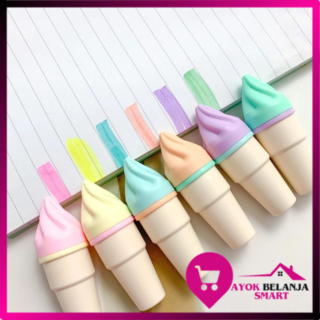 Jual STABILO ES KRIM CONE 1 SET 6 PCS FREE POUCH HIGHLITER | Shopee ...