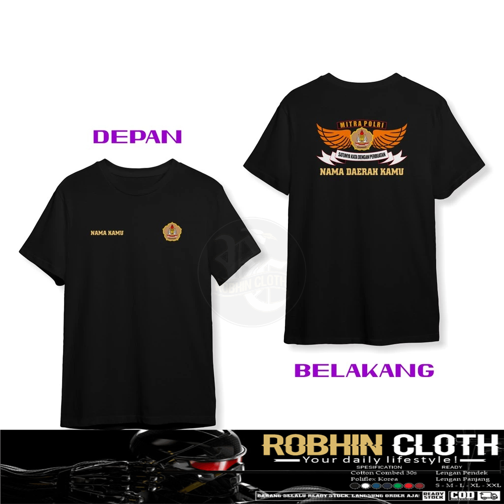 Jual Kaos Baju POKDAR KAMTIBMAS Mitra Polisi Wing Logo Gratis Nama Kamu ...