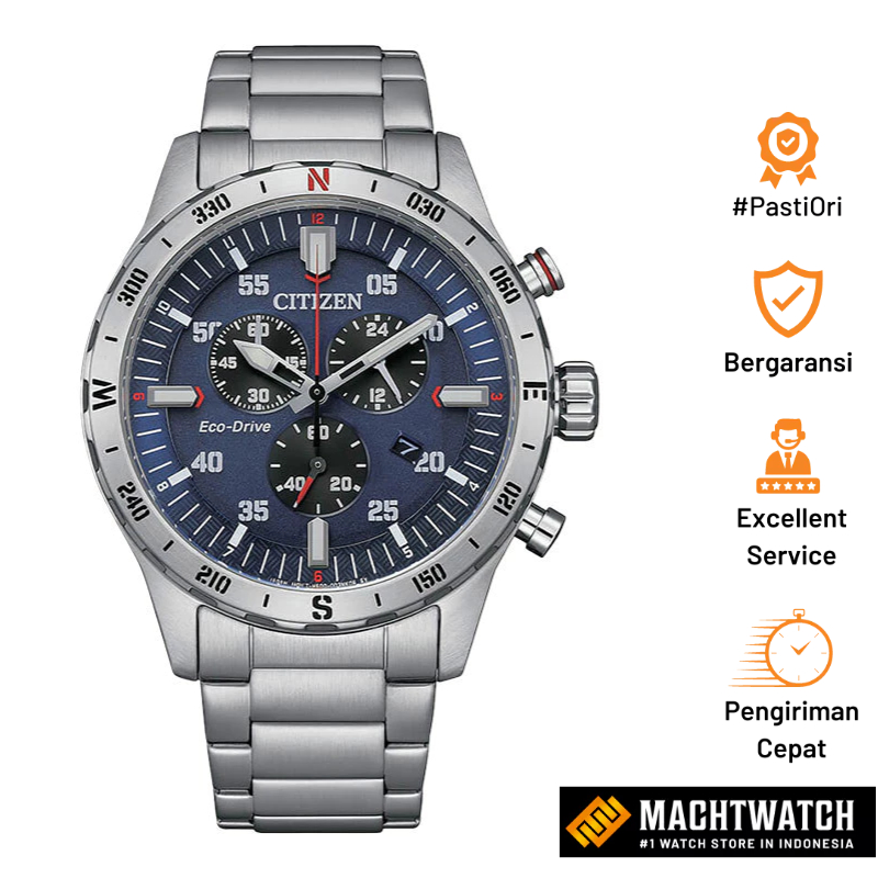 Jual Jam Tangan Pria Citizen Eco Drive AT2520-89L Chronograph Men Blue ...