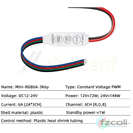 Jual Controller 4 PIN Dimmer RGB Kabel Modul Kedip Strobo Otomatis LED ...