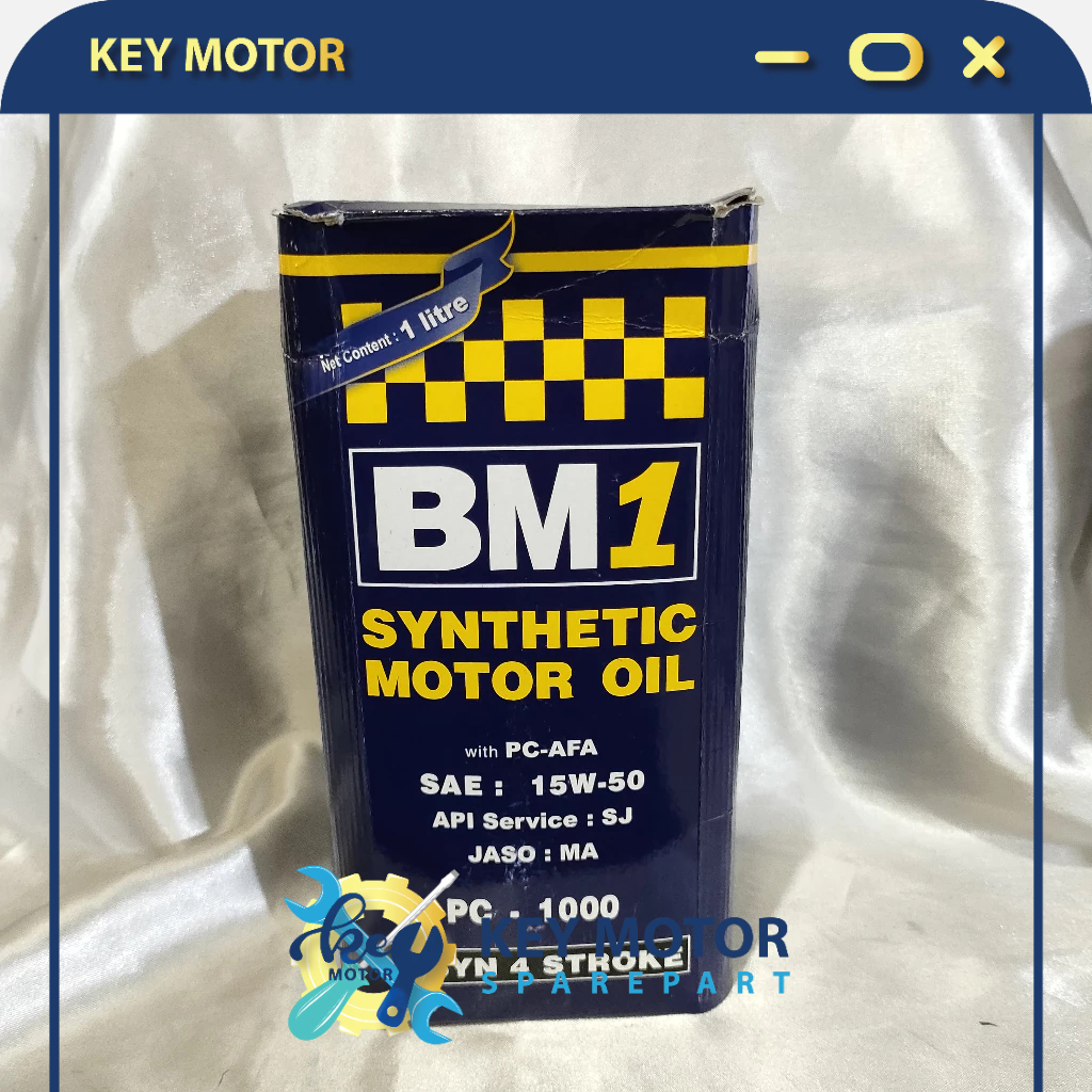 Jual Oli BM1 BM 1 SAE 15W - 50 Motor Bebek Syn 4 Stroke 1 Liter 100% ...
