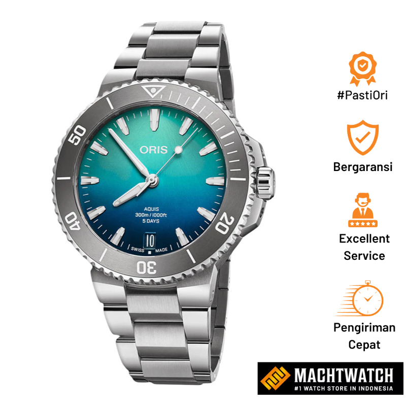 Jual Jam Tangan Pria Oris Aquis 01-400-7790-4185-Set Great Barrier Reef ...