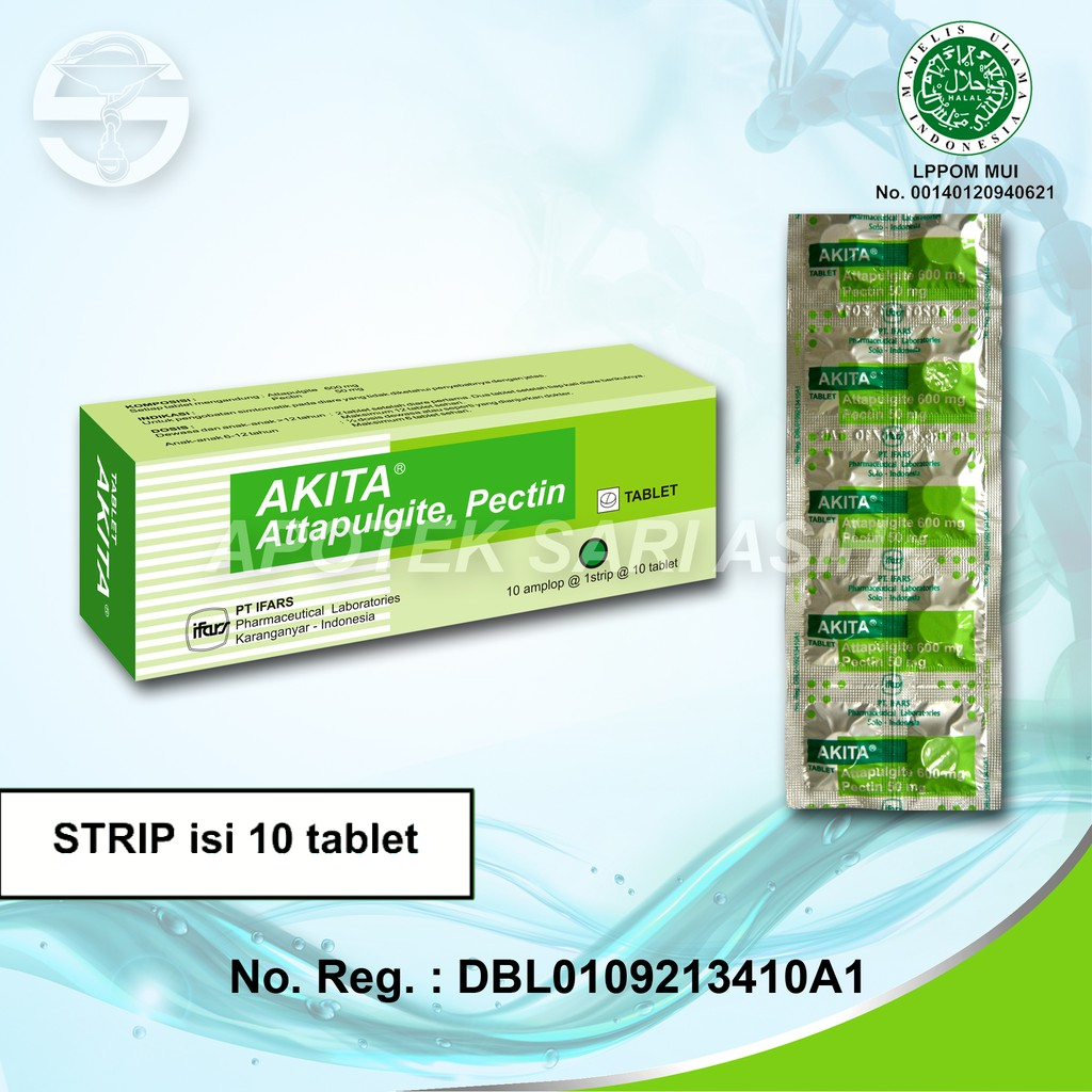 Jual AKITA Tablet Ifars STRIP isi 10 attapulgite dan pectin mengatasi ...