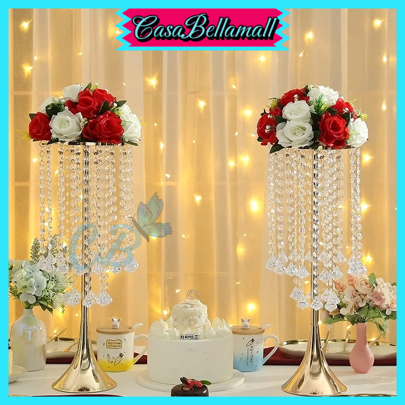 Jual Termurah-COD Vas logam rangkaian bunga dengan jumbai ganda / logam ...