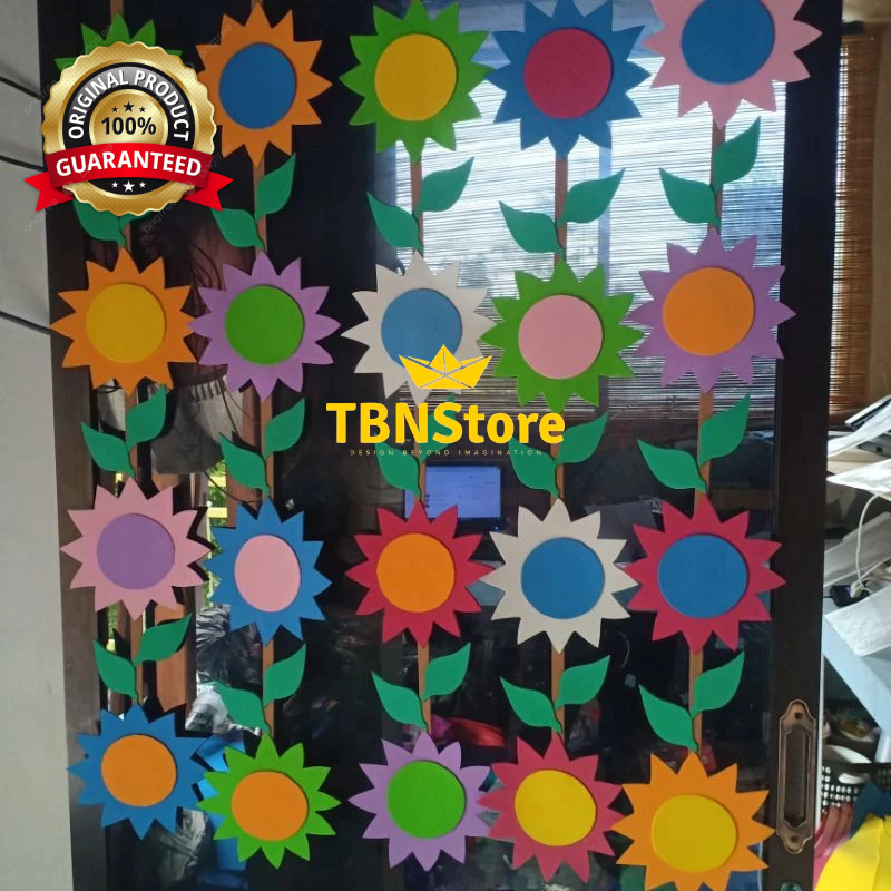 Jual Hiasan Kelas, tirai gantung dinding dan jendela bunga matahari ...