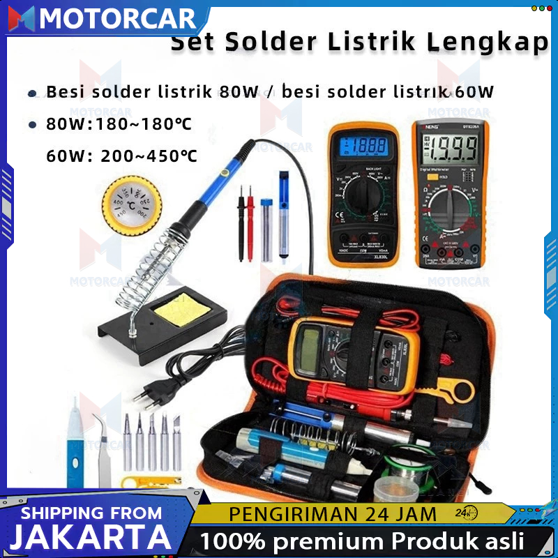 Jual Paket Solder Listrik Lengkap Set Solder Listrik Lengkap dengan Multimeter Iron Tool Kit ...