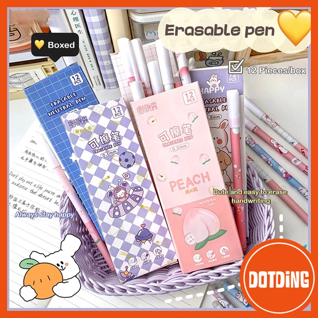 Jual [COD] 12 Pcs Set Pulpen Bisa Dihapus Bolpoin Gel Erasable Pen Pena Yang Bisa Dihapus Tinta ...