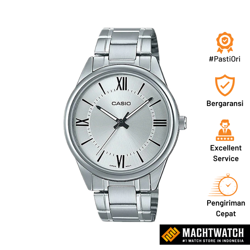 Jual Jam Tangan Pria Casio General MTP-V005D-7B5UDF Silver Dial Stainless Steel Band | Shopee ...