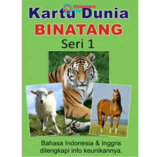 Jual Kartu Dunia Binatang Seri 1 Bahasa Indonesia Inggris Flash Card ...
