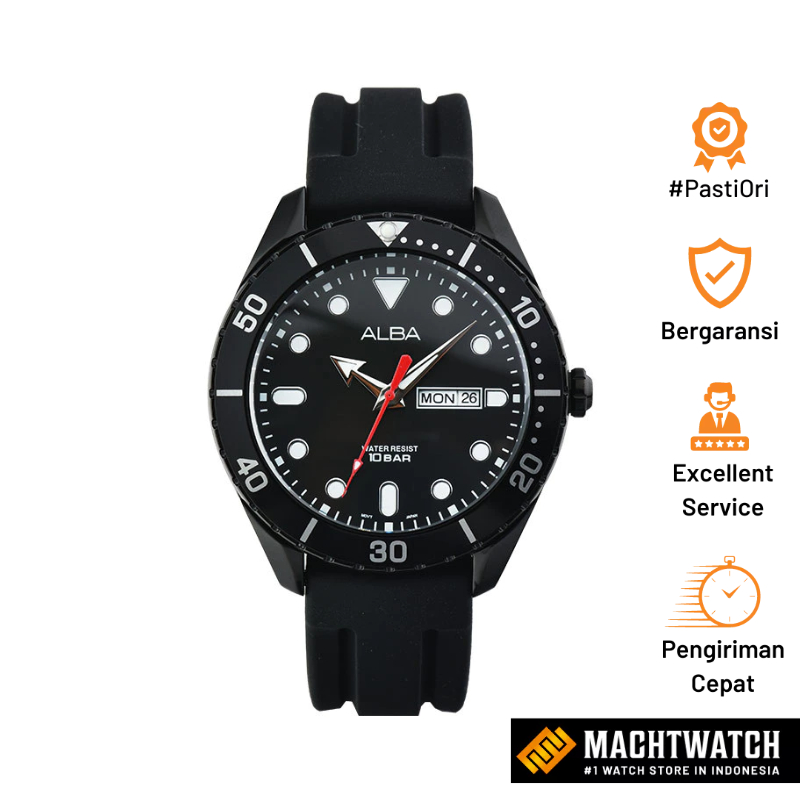 Jual [SPECIAL ANNIV] Jam Tangan Pria Alba AJ6119X1 Men Black Dial Black ...