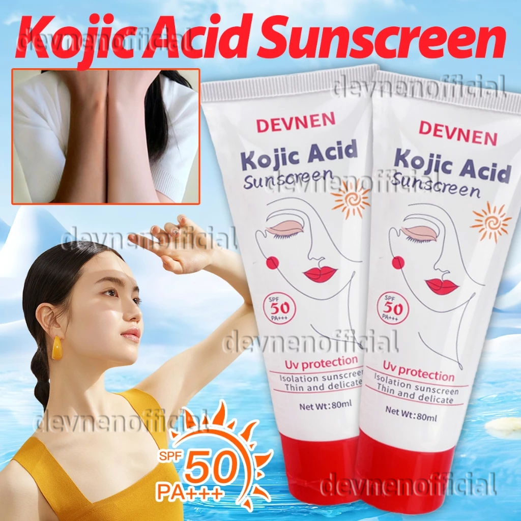 Jual Kojic Acid Sunscreen Lotion SPF 50 PA+++ Sunblock Wajah Dan Badan Sunscreen Fade Spots Sun ...