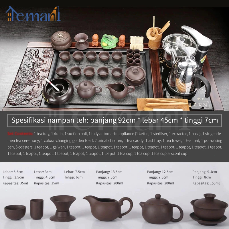 Jual Chines Tea Pot Set Full Set Teh Naga Tanah Liat Rumah Ruang Tamu ...