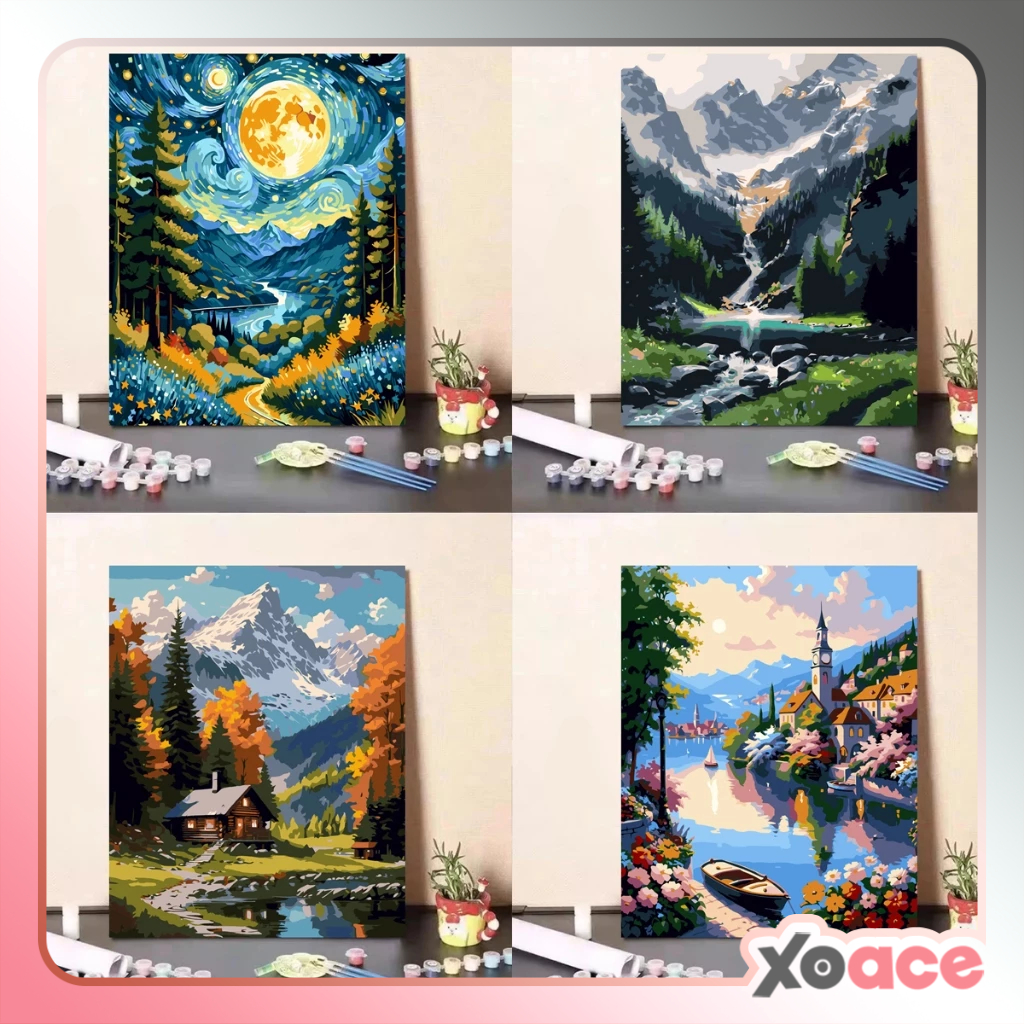 Jual 30x40 FRAMED DIY Paint By Number Kit Digital Painting By Numbers ...