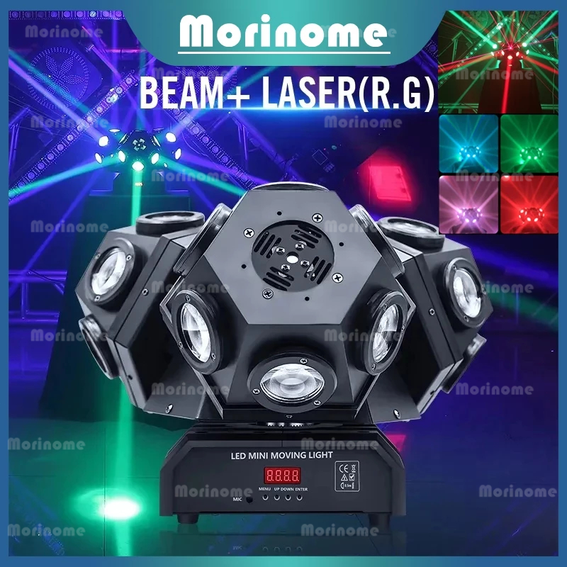 Jual Moving head light 3 ball Laser 18 Led Rotasi Lampu Panggung RGBW ...