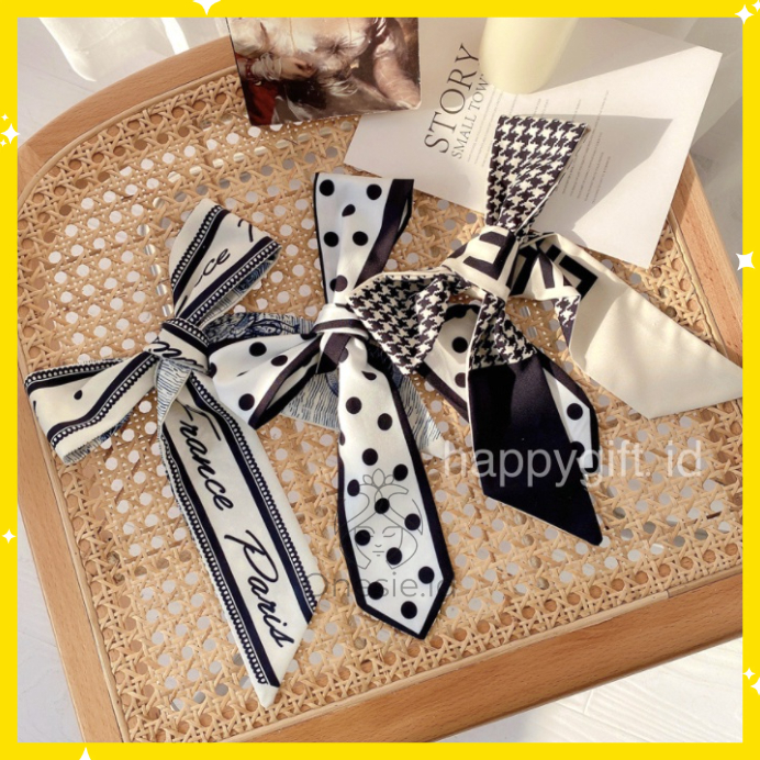 Jual PREMIUM SATIN TWILLY BAG SCARF SYAL BANDANA / Ikat rambut tali ...