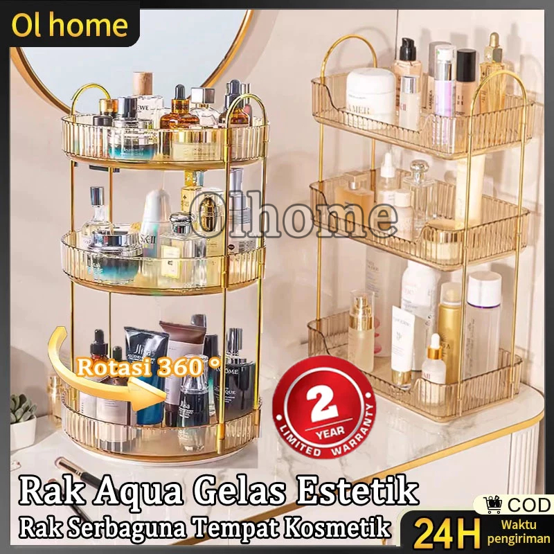 Jual Rak Makeup Gold Rak Dapur Rak Putar Rak Bumbu Rak Aqua Gelas ...